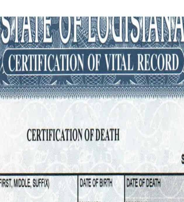 Where Do I Get A Copy Of A Death Certificate In Louisiana Lavis Law 